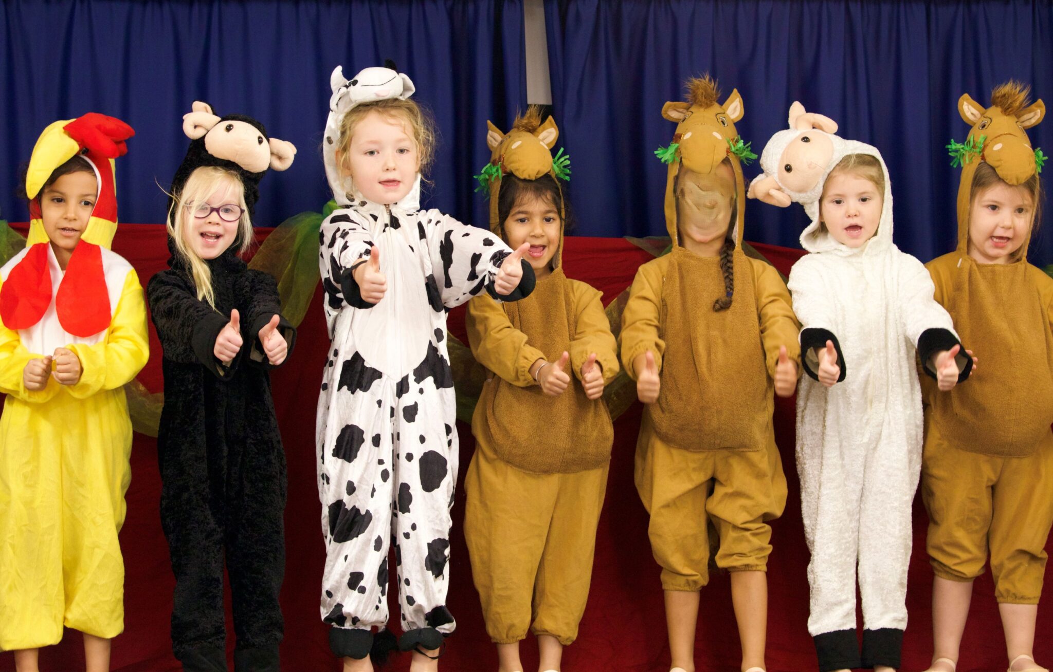 Reception girls impress with their Nativity play